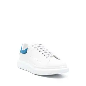 Alexander McQueen Low-top Sneakers With Suede Heel Panel - White