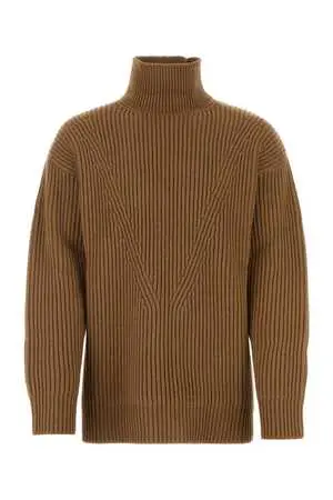 JIL SANDER Biscuit Wool Sweater - Brown