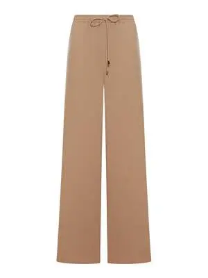 Max Mara Wide Leg Washed Silk Trousers - Multicolor