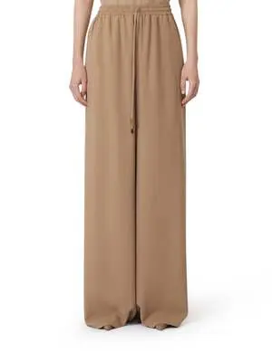 Max Mara Wide Leg Washed Silk Trousers - Multicolor