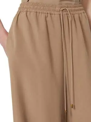 Max Mara Wide Leg Washed Silk Trousers - Multicolor