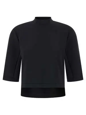 Moncler X Edward Enninful Scuba Effect Cropped Top - Black