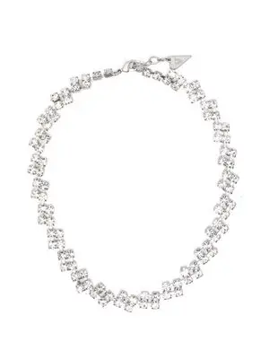 FORTE_FORTE Silver-tone Crystal Embellished Necklace - Multicolor
