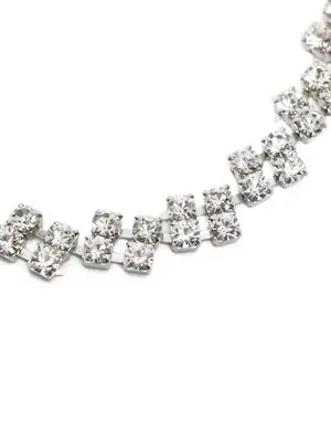FORTE_FORTE Silver-tone Crystal Embellished Necklace