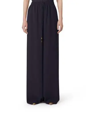 Max Mara Wide Leg Silk Trousers - Multicolor