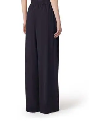 Max Mara Wide Leg Silk Trousers - Multicolor