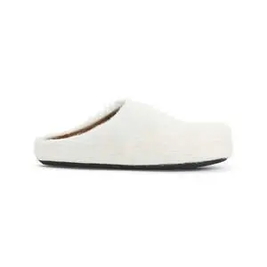 Marni Fussbett Mules In Calf Hair - White