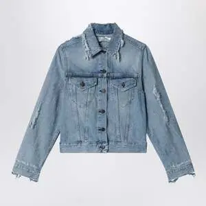 Acne Studios Distressed Denim Jacket - Blue