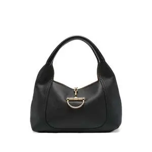 Gucci Grained Leather Shoulder Bag - Black
