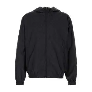 Gucci Ink Monogram Hooded Jacket - Blue