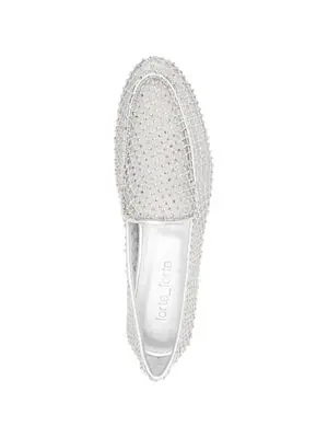 FORTE_FORTE Embellished Mesh Loafers