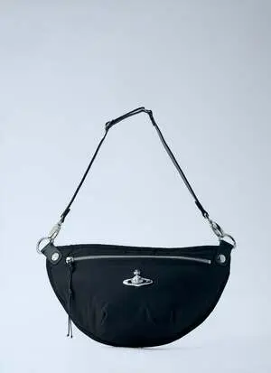 VIVIENNE WESTWOOD City Crossbody Bag With Orb Emblem - Black