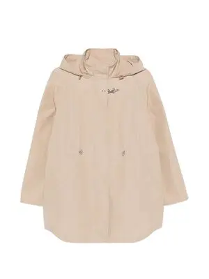 FAY Midi Parka Coat With Toggle Detail - Multicolor