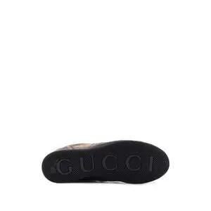 Gucci Distressed Effect Web Stripe Detail Sneakers