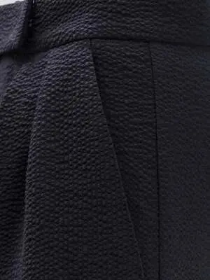 Max Mara Virgin Wool Crinkled Wide-leg Trousers