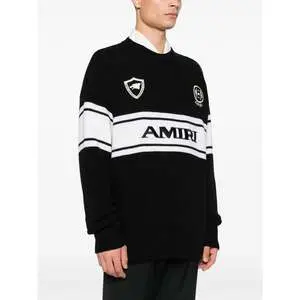 Amiri Striped Emblem Knit Jumper