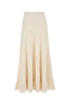 Bottega Veneta Ivory Boucle Skirt - White