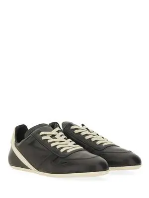 Rick Owens Leather Minimal Sneaker - Black