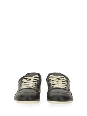 Rick Owens Leather Minimal Sneaker - Black