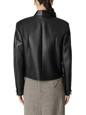 Bottega Veneta Nappa Leather Jacket With Metal Snap Buttons