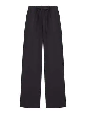 TOTEME Wool Trousers With Drawstring Waist - Black