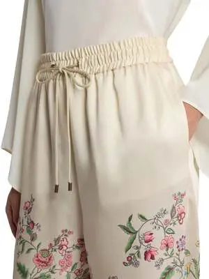 Etro Wide-leg Trousers With Flora And Fauna Print