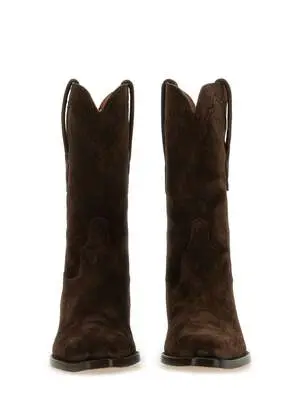 Paris Texas Hilda Suede Boots - Brown