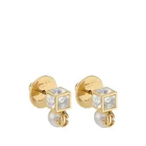 JIMMY CHOO Tone Faux Pearl Drop Earrings - Gold