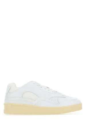 JIL SANDER Leather And Fabric Basket Sneakers - White