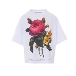 VIVIENNE WESTWOOD Floral Print Cotton T-shirt - White