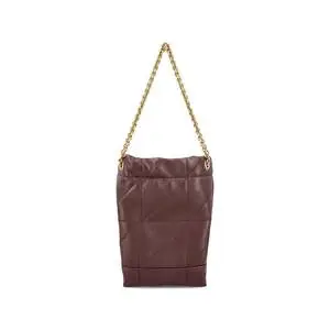 Saint Laurent Quilted Lamb Skin Bucket Bag - Red