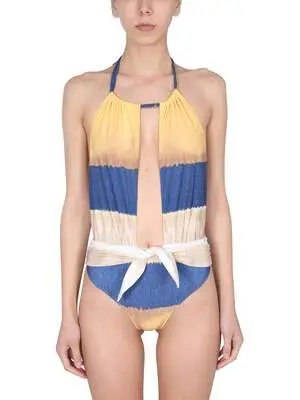 Alberta Ferretti One Piece Swimsuit With Tie & Dye Print