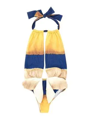 Alberta Ferretti One Piece Swimsuit With Tie & Dye Print