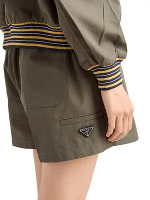 Prada Technical Fabric Shorts With Drawstring Waist