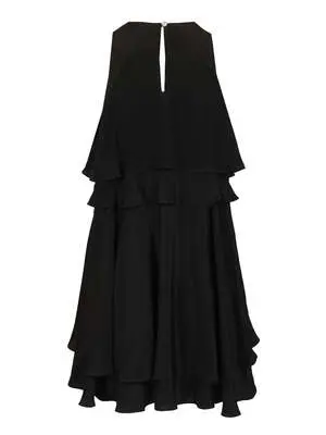 AMI Paris Short Sleeveless Ruffled Dress