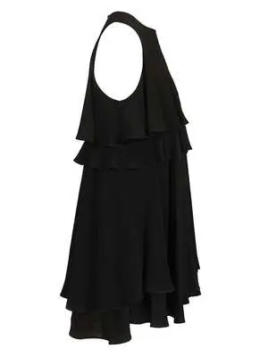 AMI Paris Short Sleeveless Ruffled Dress