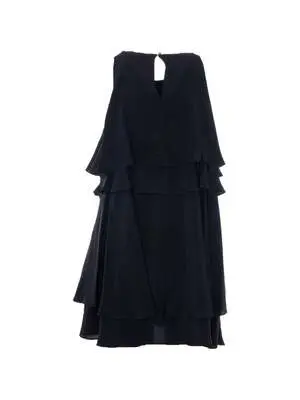 AMI Paris Short Sleeveless Ruffled Dress