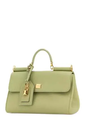 Dolce & Gabbana My Sicily Handbag In Pastel Leather - Green
