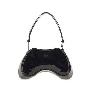 DIESEL® Patent Shoulder Bag - Black