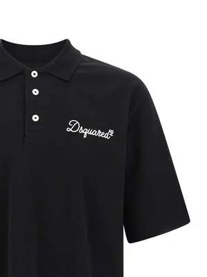 Dsquared2 Signature' Polo Shirt - Black