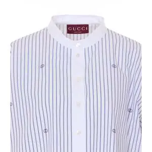 Gucci Incrocio Gg Pinstriped Shirt