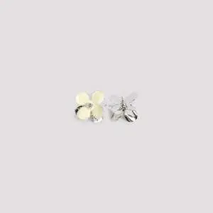 Marni Flower Earrings With Rhinestone Accent