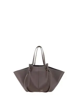 Yuzefi Large Mochi Shoulder Bag In Suede - Brown