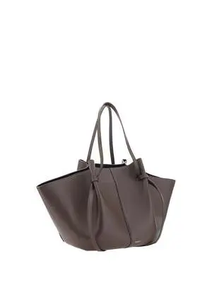 Yuzefi Large Mochi Shoulder Bag In Suede - Brown