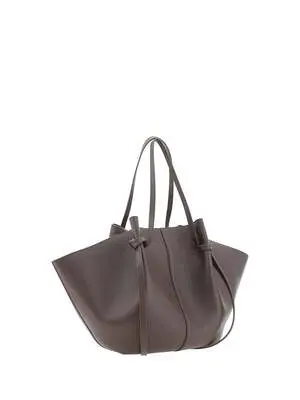 Yuzefi Large Mochi Shoulder Bag In Suede - Brown