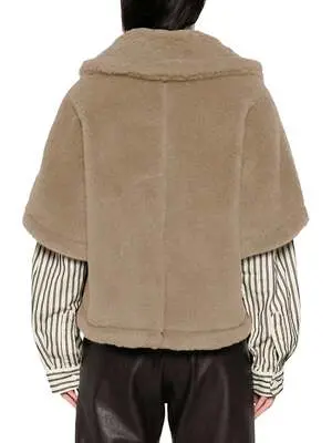 Max Mara Corvino Teddy Short Coat - Cream