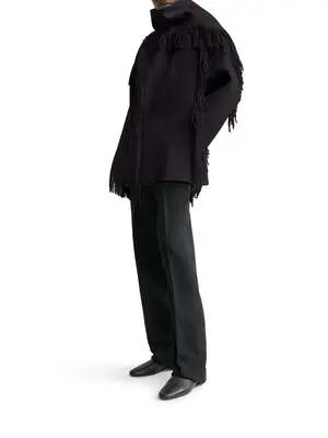 TOTEME Bouclé Jacket With Fringed Scarf