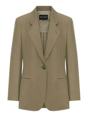 Giorgio Armani Single-breasted Linen Blazer - Multicolor