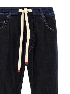 Dsquared2 Crinkled Effect Straight Leg Jeans - Blue