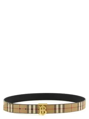 Burberry Tb Monogram Reversible Belt - Multicolor